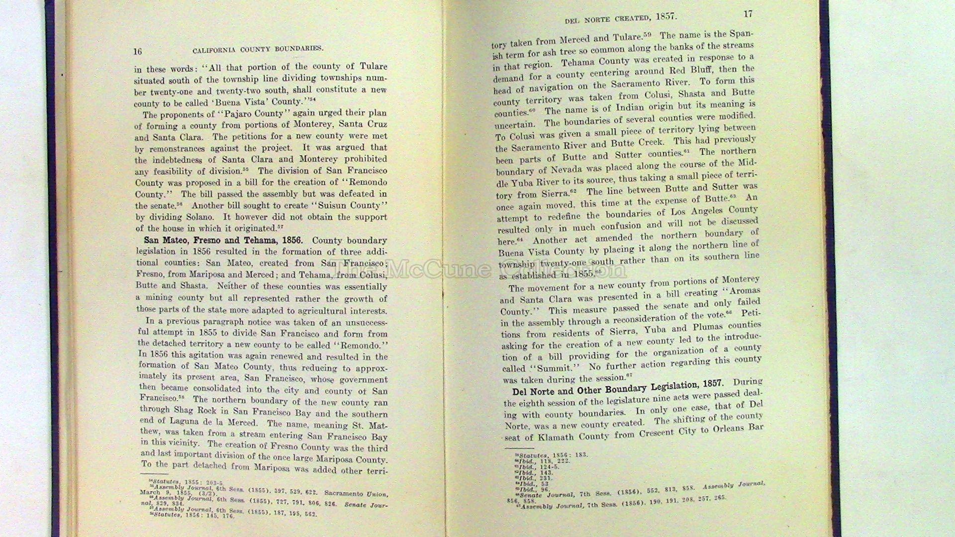 The Genesis of California Counties • The McCune Collection
